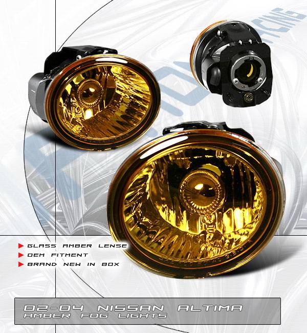 Nissan Altima Option Racing Fog Light Kit - Amber - 28-36150