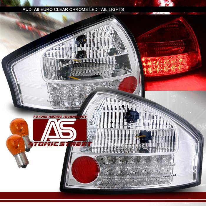 Chrome Euro Red LED Taillights