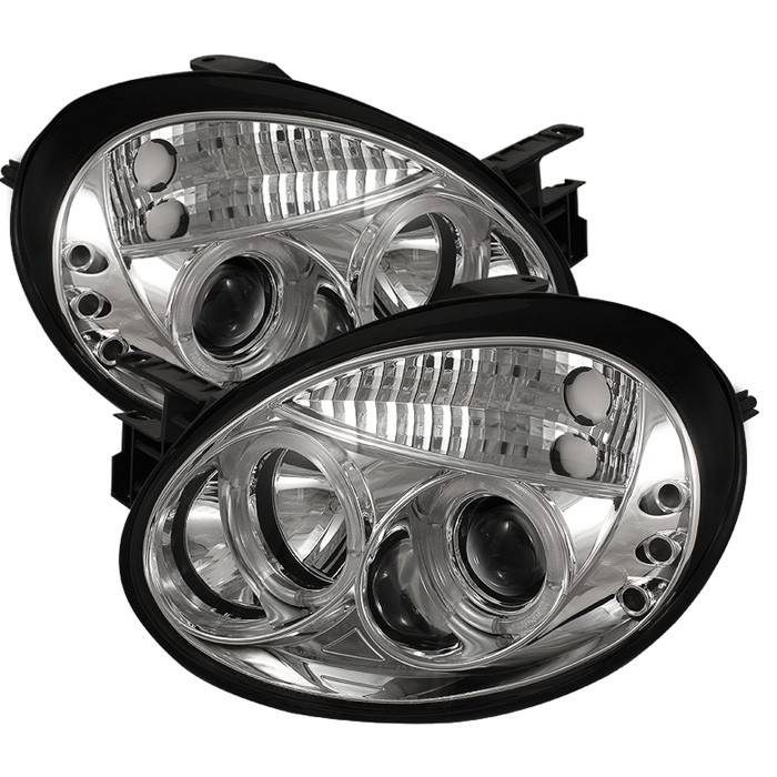 Dodge Neon Spyder Projector Headlights - LED Halo - LED - Chrome - 444 ...