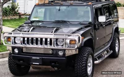 Hummer H2 Black Horse Push Bar Guard