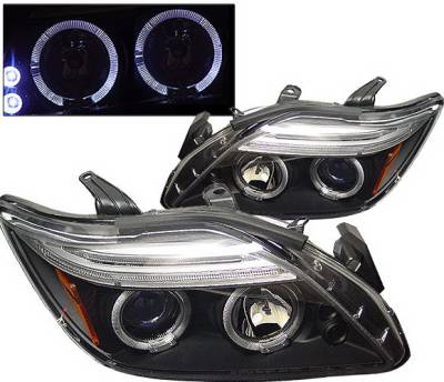Scion tC 4 Car Option Dual Halo Projector Headlights with LED - Black ...