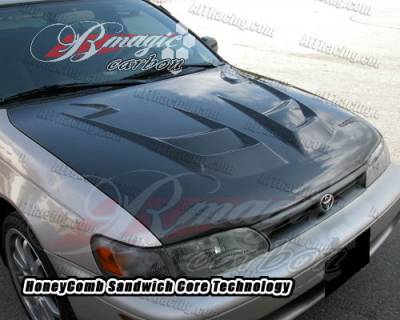 Toyota Corolla AIT Racing Raiden Style Carbon Fiber Hood - TCO93BMRDNCFH