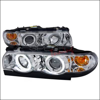 BMW 7 Series Spec-D Projector Headlights - Chrome Housing - Day Light ...