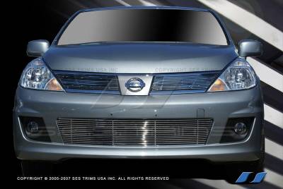 Nissan Versa SES Trim Billet Grille - 304 Chrome Plated Stainless Steel ...