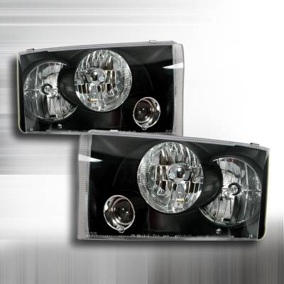 Ford F350 Superduty Spec-D Projector Headlights - Black - LHP-F25099JM-APC