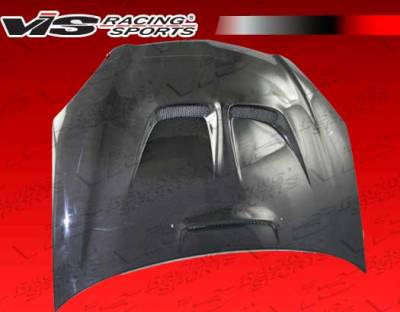Acura RSX VIS Racing JS Black Carbon Fiber Hood - 02ACRSX2DJS-010C