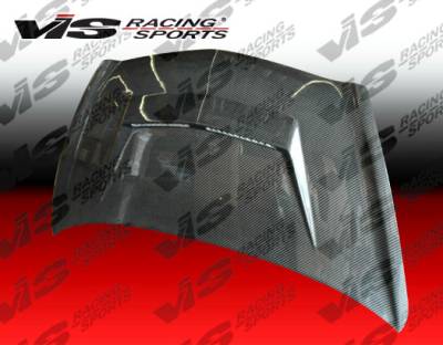 Honda Fit VIS Racing Invader-2 Black Carbon Fiber Hood - 07HDFIT4DJVS2-010C