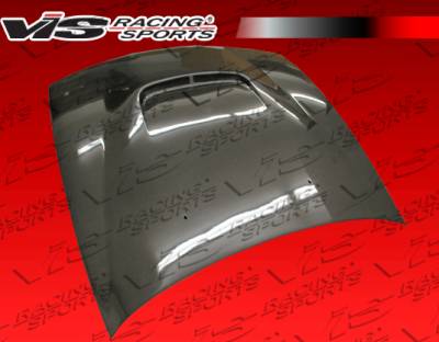Nissan S13 VIS Racing JS Black Carbon Fiber Hood - 89NSS132DJS-010C