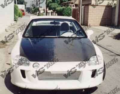 Honda Del Sol VIS Racing OEM Black Carbon Fiber Hood - 93HDDEL2DOE-010C