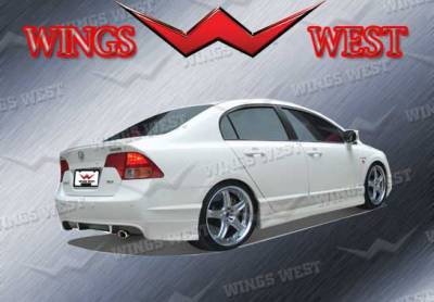 Honda Civic 4DR VIS Racing VIP Rear Lip - Polyurethane - Polyurethane ...