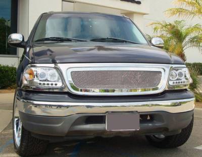 Ford F150 T-Rex Upper Class Polished Stainless Mesh Grille - Full ...