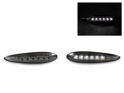 Nissan Maxima Smoke Front White Led Bumper DEPO Side Marker