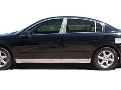 Fits Nissan ALTIMA 4dr QAA Stainless 8pcs Rocker Panel Trim TH25550