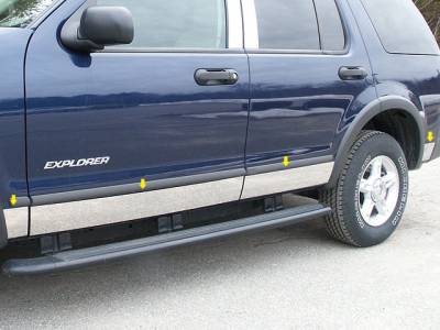 FORD EXPLORER 4dr QAA Stainless 8pcs Rocker Panel Trim TH46331