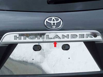 TOYOTA HIGHLANDER 4dr QAA Stainless 1pcs License Plate Bar Accent LB28111
