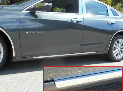 CHEVROLET MALIBU 4dr QAA Stainless 2pcs Rocker Panel Trim TH56106