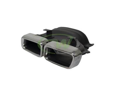 Mercedes C63 AMG Style Exhaust Tips - Polished Chrome mercw20531-2