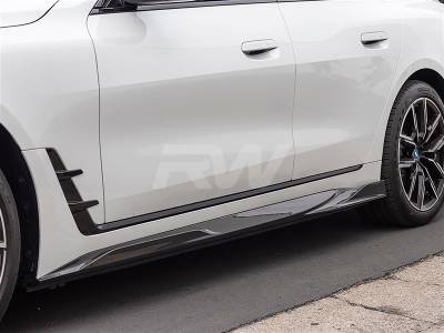 BMW i4 Dry Carbon Fiber Side Skirt Extensions bmwi4002