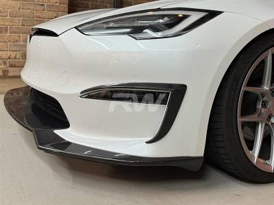Tesla Model S Facelift CF Front Upper Splitters tesla035