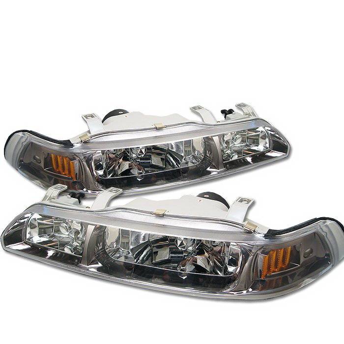 Acura Integra Spyder Crystal Headlights - Titanium Smoke - HD-OP-AI90-TIT